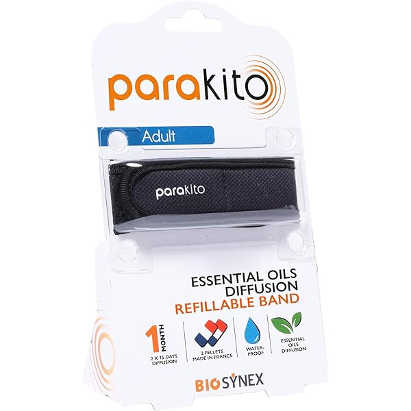 Parakito Pulseira Mosquitos Adultos Preto | aSuaFarmáciaOnline
